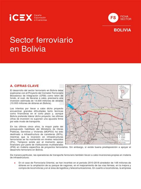 Ferrovias Bolivia Pdf Transporte Ferroviario Bolivia