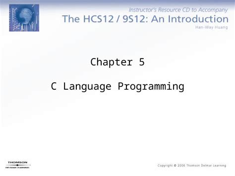 Ppt Chapter 5 C Language Programming Introduction To C C Has Gradually Replaced Assembly