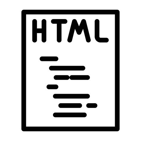 Html File Format Document Line Icon Vector Illustration 20670688 Vector