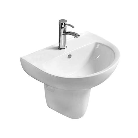Liva Wall Hung Dda Disable Care Ceramic Basin With Shroud Sunlight