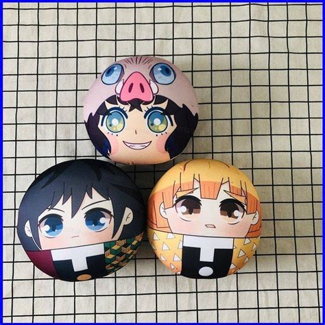 Ps1 Demon Slayer Plush Toys Foam Particles Plush Dolls Pendant Keychain