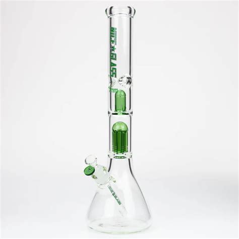 Ng 18 Inch 6arm Perc And Splash Guard Beaker Bong Green Tonys Joint