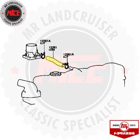 Genuine Toyota Bypass Hose Pcv Valve Suits 2h Toyota Landcruiser 0819 Mr Landcruiser