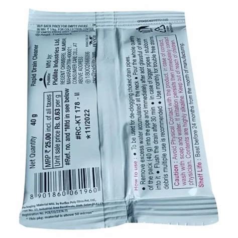 D Klog Drain Cleaner Powder Packet At Rs 22 In Thrissur Id 2848960814955