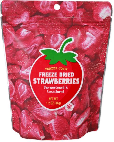 Trader Joes Freeze Dried Strawberries Unsweetened Unsulfured 12oz