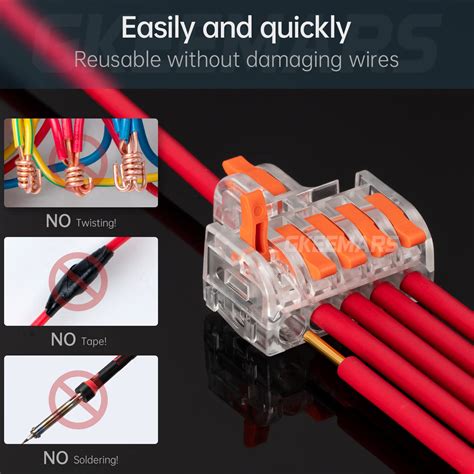 Gkeemars 10pcs Mini Electrical Wire Connectors Diy