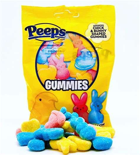 Peeps Gummy Candy Filled With Blue And Yellow Candies