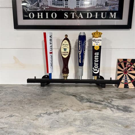 Beer Tap Handle Display Shelf Wall Mount Metal Tap Rack Bar Decor