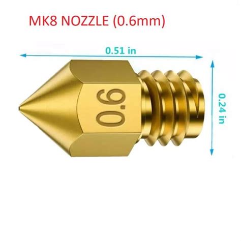 Mk8 Extruder Nozzle 06mm For 3d Printer Darazpk