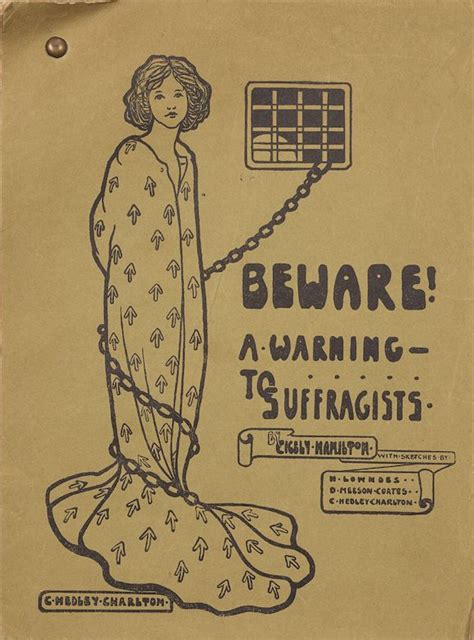 Bonhams Suffrage Hamilton Cicely Beware A Warning To Suffragists