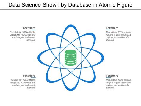 Data Science Shown By Database In Atomic Figure Presentation