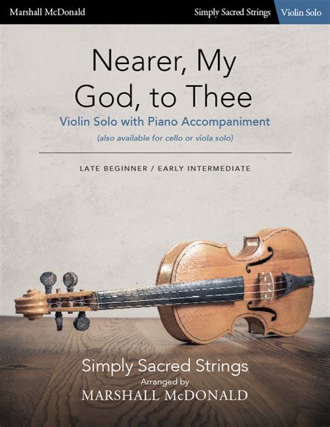 Nearer My God To Thee Simple Violin Marshall Mcdonald Music