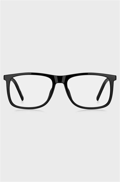 Hugo Black Optical Frames With Patterned Temples Black