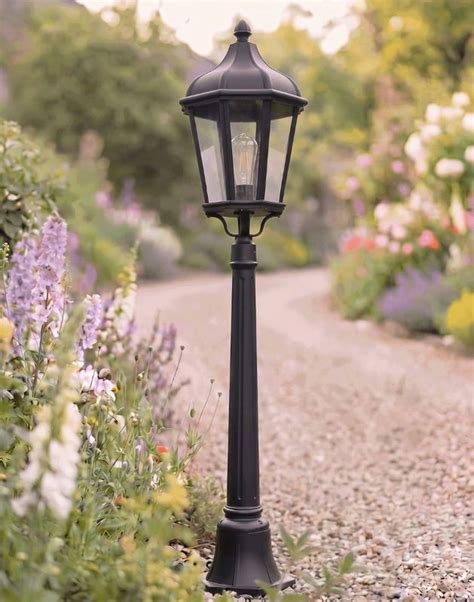 The Grange Traditional Hexagonal Pillar Light Black Country Metalworks