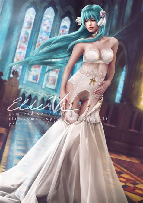 Rule 34 Aqua Eyes Aqua Hair Bra Breasts Choker Cleavage Dress Eirika Fire Emblem Eldervi