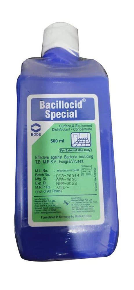 Bacillocid Special Disinfectant Liquid At ₹ 580bottle In Hyderabad