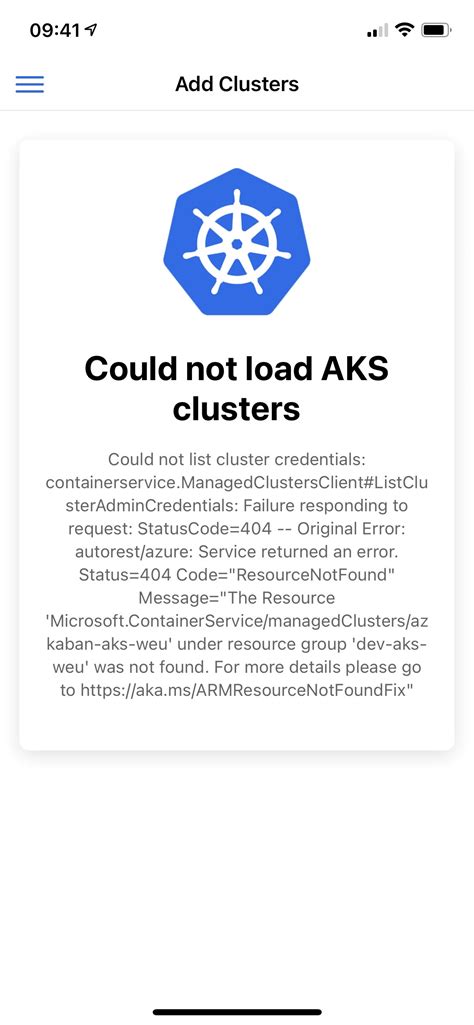 Unable To Add Multiple Azure AKS Clusters Issue Kubenav Kubenav GitHub