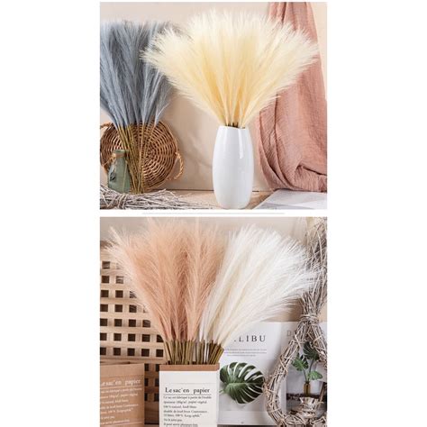 Faux Pampas Grass Small 56cm 3pcs Artificial Small Pampas Grass