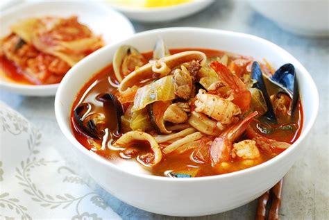 Jjamppong Korean Spicy Seafood Noodle Soup Restaurant Recipes