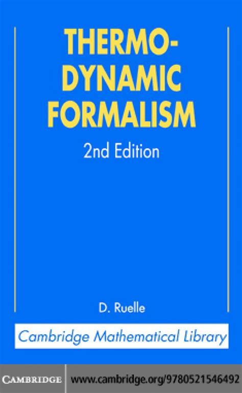 Solution Thermodynamic Formalism Math Structure Of Equilibrium