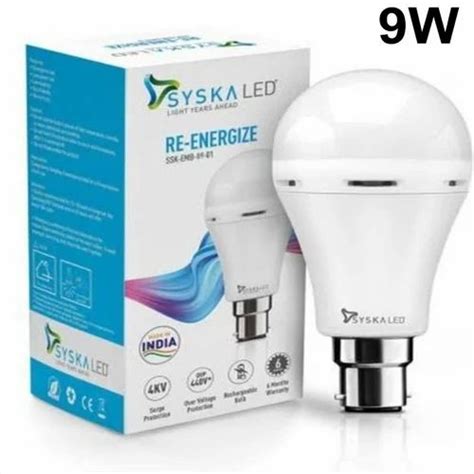 9w Syska Led Emergency Bulb 840 Lm Cool White At ₹ 297 Box In Aurangabad Id 2850921674630
