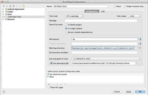 Tut How To Run Robolectric Junit Tests In Android Studio Blundell