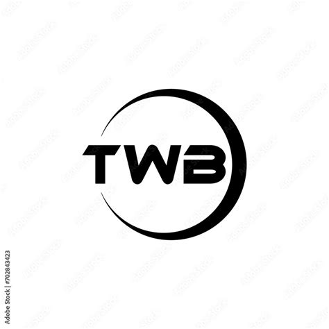 Twb Letter Logo Design With White Background In Illustrator Cube Logo
