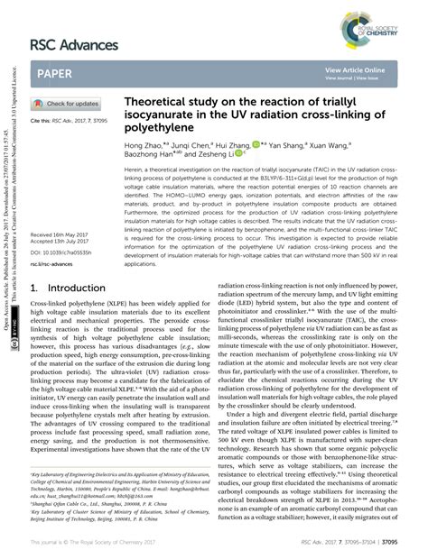 Pdf Theoretical Study On The Reaction Of Triallyl Isocyanurate In The