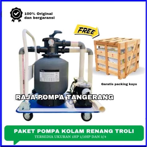 Jual Paket Pompa Kolam Renang 1hp Set Troli Mesin Vacuum Kolam Renang Shopee Indonesia