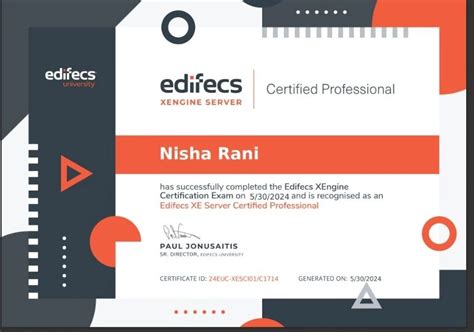 Im Glad To Share That I Have Successfully Completed The Edifecs Xengine Certification Program 🎉