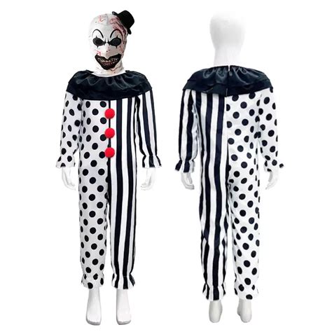 Disfraz De Payaso Terrorfier Para Niños Mono De Máscara De Terror Para