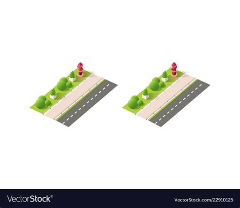 Isometric Set Red Fire Hydrant Royalty Free Vector Image