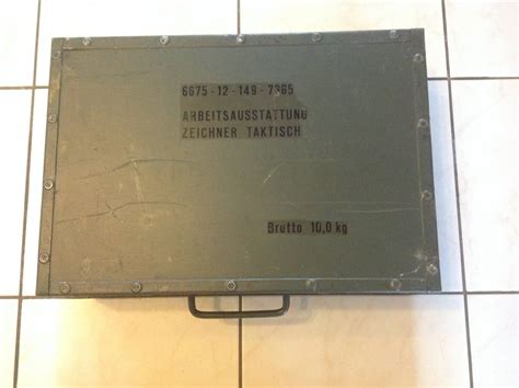 Zeichenausstattung Ex Bundeswehr Mit Praktischem Holzkoffer