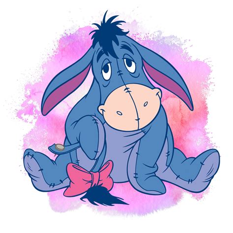 Winnie The Pooh Eeyore Watercolor Background Eeyore Png Clipart