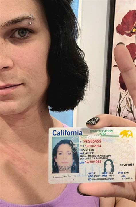 California Driver License With Selfie Kylie Jenner Driver License