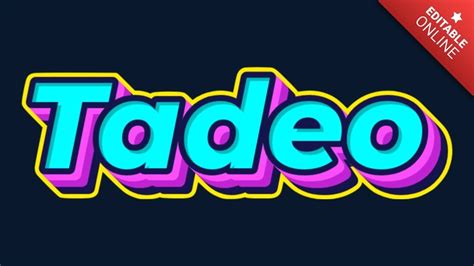 Tadeo Generador De Efectos De Texto
