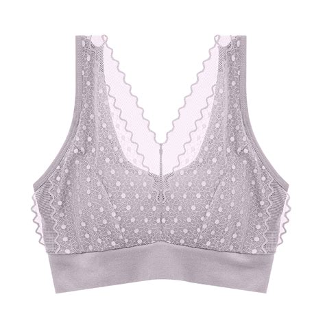 Skpabo Womens Sports Bras Push Up Bra Non Steel Ring Lace Bra Ultra