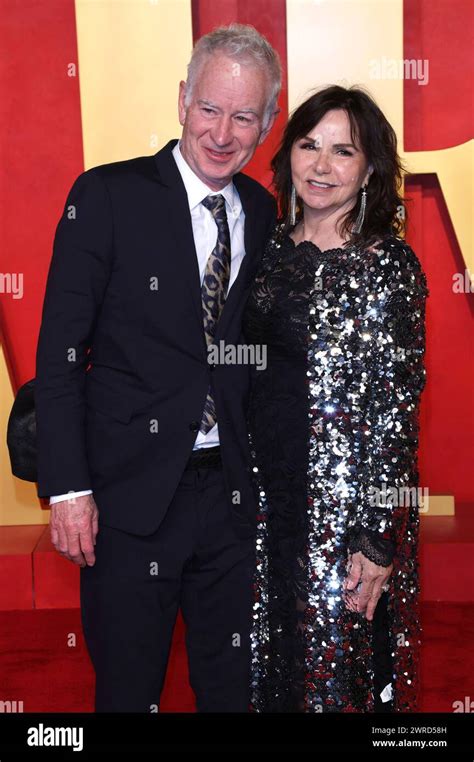 John Mcenroe Mit Ehefrau Patty Smyth Bei Der Vanity Fair Oscar Party