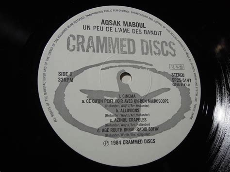 Aqsak Maboul Un Peu De Lame Des Bandits 無類の徒 Jp Lp プロモサンプル白レーベル Obia