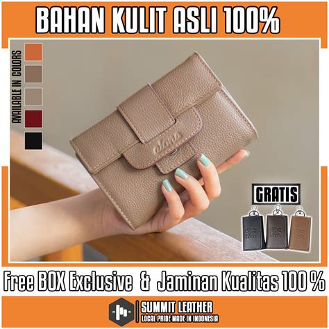 Jual Dompet Wanita Model Lipat Bahan Kulit Sapi Asli Original Branded