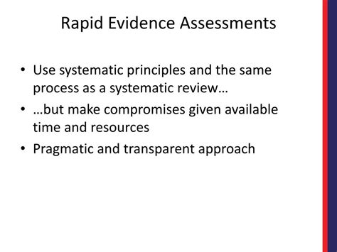 Ppt What Is A Rapid Evidence Assessment Whats Involved Powerpoint