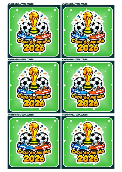 Copa Do Mundo De Futebol 2026 Logomarca Com Bola E Troféu Ideal Para