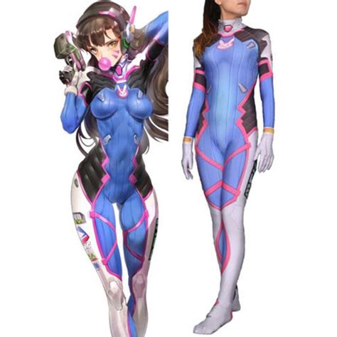Overwatch Game D Va Dva Costume Halloween Cosplay Zentai Suit Tight