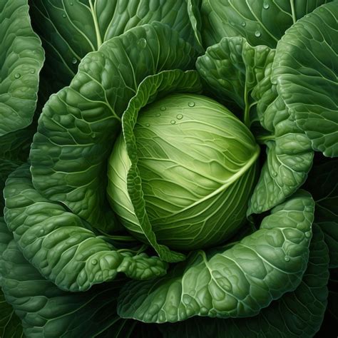 Premium Ai Image Cabbage Leaves