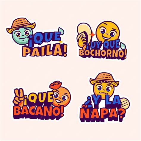 Ilustración De Texto De Frases Colombianas Dibujadas A Mano Vector Gratis