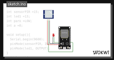 Sensor De Movimiento Wokwi Esp32 Stm32 Arduino Simulator