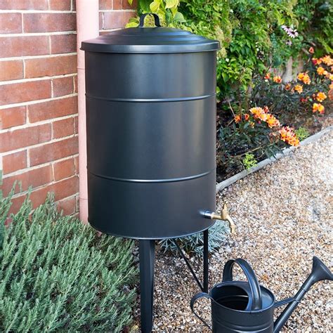 Buy Galvanised Steel Water Butt Black Delivery By Crocus