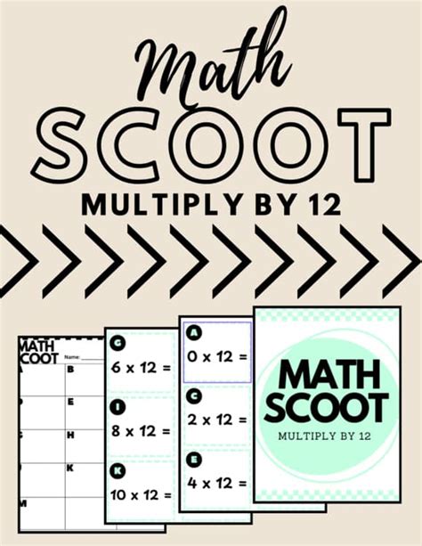 Multiply By 12 Math Scoot Engaging Multiplication Facts Write The Room