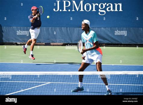 Christopher Eubanks And Mackenzie Mcdonald In Action Against Marcus Daniell And Philipp Oswald