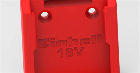 Einhell 18v Batteryholder Long By Solidknow Download Free Stl Model